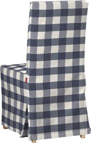 Potah na židli IKEA  Henriksdal, dlouhý barva tmavě modrá látka vzorované