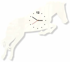 Designové nástěnné hodiny ve tvaru koně Béžová