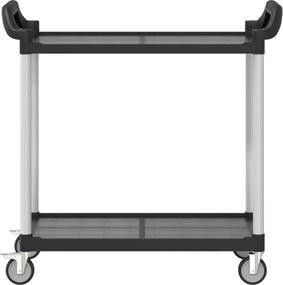 vidaXL 2patrový vozík 99 x 50 x 97 cm hliník [30324] Barva: Černá
