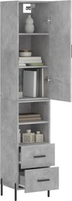 Skříň highboard betonově šedá 34,5x34x180 cm kompozitní dřevo 3198925