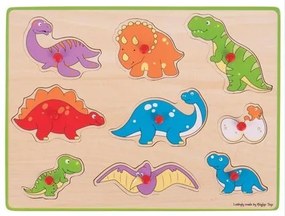 Bigjigs Toys Vkládací puzzle dinosauři