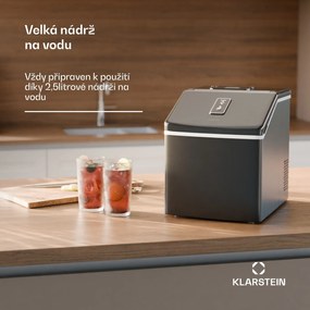Klarstein Clearcube stroj na výrobu kostek ledu, čirý led, 13 kg/24 h