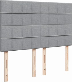 Box spring postel s matrací světle šedá 140 x 190 cm textil 3291275