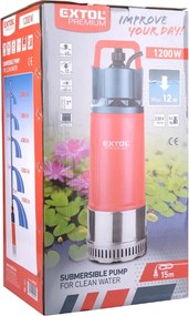 Čerpadlo/vodárna ponorné tlakové, 1200 W, 6000l/h EXTOL PREMIUM 8895017