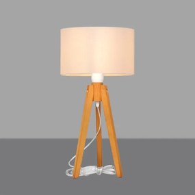 Stolní lampa ALBA 1xE27/15W/230V bílá/dub