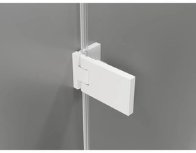 Mexen Lunar-F L, sklápěcí sprchový kout pravý 70 x 70 cm, 8mm čiré sklo, bílý profil, 836L-070-070-20-00-P