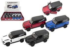 Auto Kinsmart Land Rover Defender 90 kov/plast 1:36 12,5cm na zpětné natažení 4 barvy (1 ks)