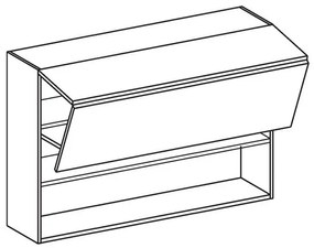 EBS EH90YHH Skříňka horní zalamovací, 90 cm, dub halifax tabák 1 set