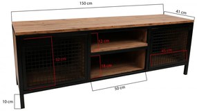 TV stolek Zeno 150 cm borovice/černý