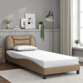 Rám postele bez matrace Hvar cappuccino 90x200 cm umělá kůže 3207978