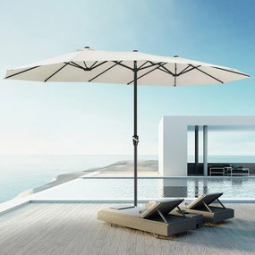 Dvojitý slunečník MIAMI, 460 × 270 cm, béžová Kingsleeve