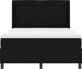 Postel s boxspringem s polštářem Černý 200 x 140 cm textil 3341583