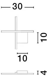Designové nástěnné svítidlo Cross 30 černá