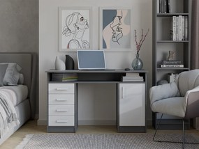 Psací stůl ADA 125 cm antracit/bílý