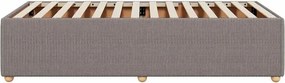 Rám postele bez matrací taupe 90x200 cm textil 3284911