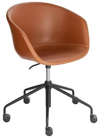 Kancelářská židle zadine kožená hnědá MUZZA