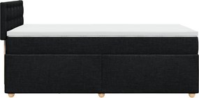 Box spring postel s matrací černá 90x190 cm textil 3286551