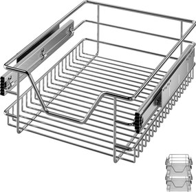 Výsuvný koš do skříňky sada 2 ks 40cm šířka skříňky vnější rozměr