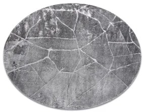 Kulatý koberec MEFE 2783 Mramor tmavě šedý Rozměr: průměr 120 cm