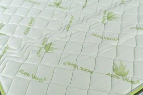 Pohovka JANIRA s rozkladem na každodenní spaní - matrace s Aloe vera, šedá (roma - 23 grigio)