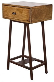 Hnědý Odkládací stolek Skybox 70 × 45 × 30 cm BEPUREHOME