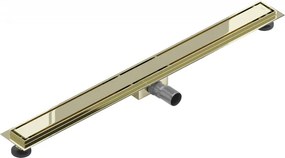 Mexen Flat nerezový sprchový žlab 80 cm (2v1) - vzor M13, zlatá, 1510080-15