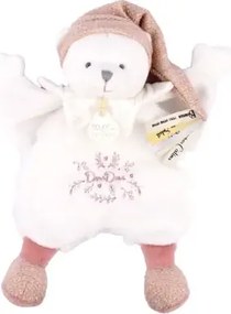 Doudou Dárková sada Plyšový muchláček medvídek s čepičkou růžový 25 cm
