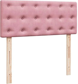 Box spring postel s matrací růžová 120 x 200 cm samet 3287727