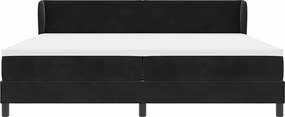 Postel s boxspringem s čelo Černá 200 x 200 cm samet 3340462