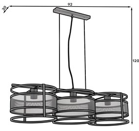 Eltap Moderní závěsné osvětlení Gormar 3 line