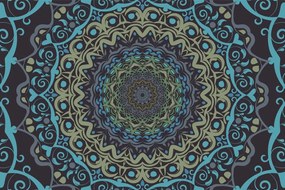 Tapeta abstraktní Mandala ve vintage stylu - 375x250 cm