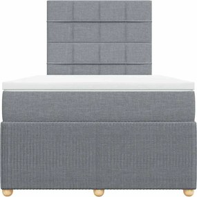 Box spring postel s matrací světle šedá 120x190 cm textil 3294295