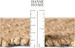 Oboustranný/ručně tkaný jutový běhoun v přírodní barvě 80x300 cm Fjord – Hanse Home