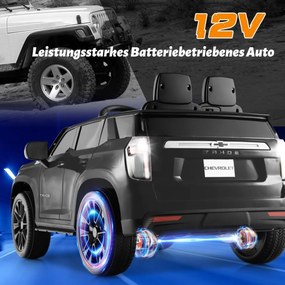 Costway Dětské elektrické auto Chevrolet s 2,4 G dálkovým ovládáním a – černý