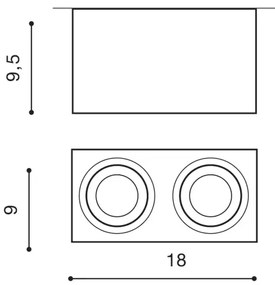 Moderní bodové svítidlo Brant 2 SQ IP44 černé
