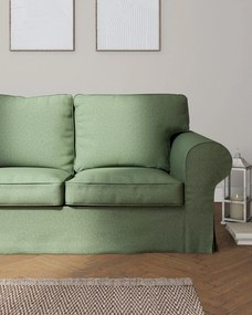 Potah na pohovku IKEA Ektorp 3-místná rozkládací, NOVÝ MODEL 2013 barva zelená látka pletený vzor