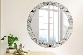 Kulaté dekorativní zrcadlo na zeď Šablona fi 80 cm