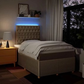 Box spring postel s matrací krémová 120x200 cm textil 3294335