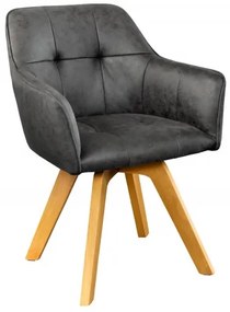 Designová otočná židle Galileo antik šedá