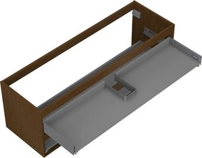 Mexen Box-A, závěsná skříňka 140 cm, 2 zásuvky, ořech, 91AX0-1400-470-2-86