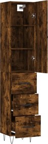 Skříň highboard kouřový dub 34,5 x 34 x 180 cm kompozitní dřevo 3198886