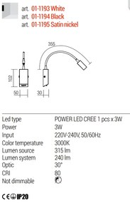 Nástěnná LED lampička HELLO 01-1194