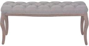Lavice se lněným čalouněním 110 x 38 x 48 cm tmavě šedá 245360
