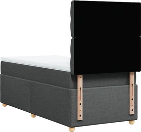 Box spring postel s matrací tmavě šedá 90x200 cm textil 3291171