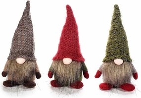 Sada lesních zimních skřítků 3 ks 18 cm