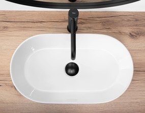 Rea Layla, umyvadlo na desku 530x300x115 mm, bílá lesklá, REA-U9108