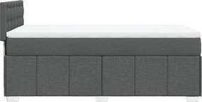 Box spring postel s matrací tmavě šedá 80 x 200 cm textil 3286910