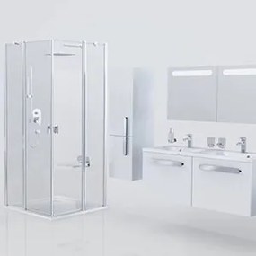 Ravak WC tlačítko Chrome černé - X01797