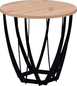 XXXLutz ODKLÁDACÍ STOLEK, černá, dub artisan Xora - Odkládací stolky - 001815003301