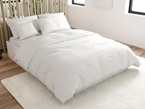 Bílé bavlněné povlečení Standard knoflík